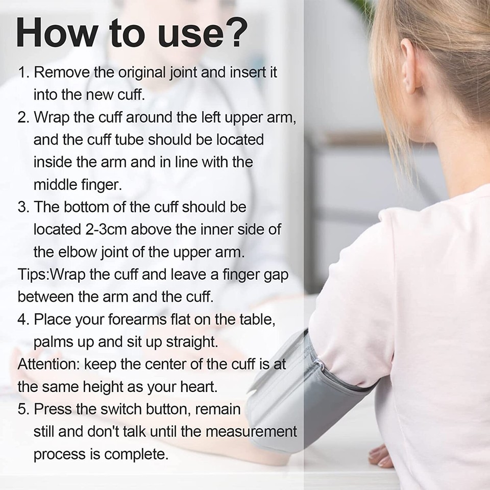 Replacement Cuff Adult Blood Pressure Cuff for Arm Blood Pressure ...
