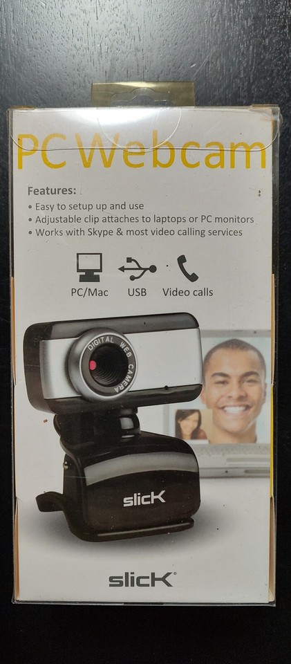 SlicK PC Webcam, NEW, basic video calls on most platforms & apps, USB ...