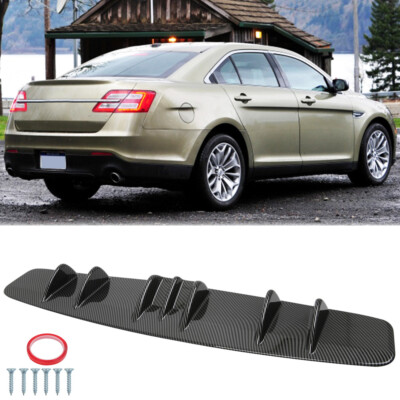 Carbon Fiber Rear Bumper Diffuser Fins Spoiler Lip Splitter For Ford ...