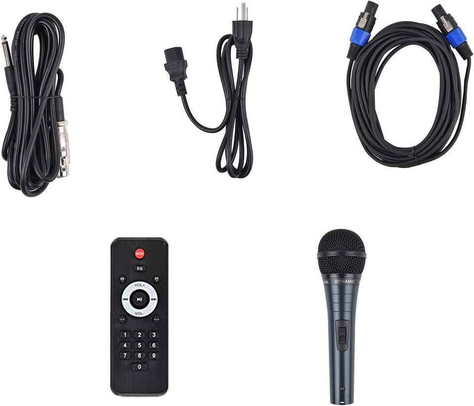 PRORECK Dance 15 Portable 15-Inch 2000 Watt 2-Way Powered PA Speaker ...