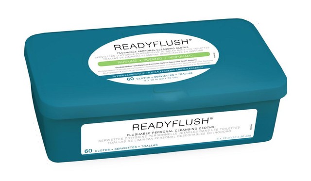 Medline ReadyFlush 8x12 Personal Cleansing Cloths - Tub of 60 Flushable ...