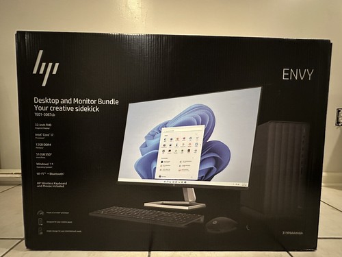 HP ENVY Desktop Bundle w/32" FHD Monitor - Intel Core i7 - 12GB RAM ...