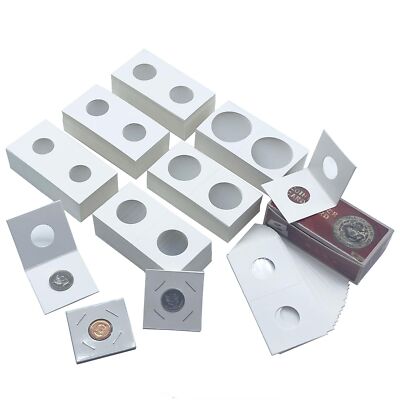 300 Pcs Cardboard Coin Flips, 6 Assorted Sizes 2" x 2" Pockets Coin ...