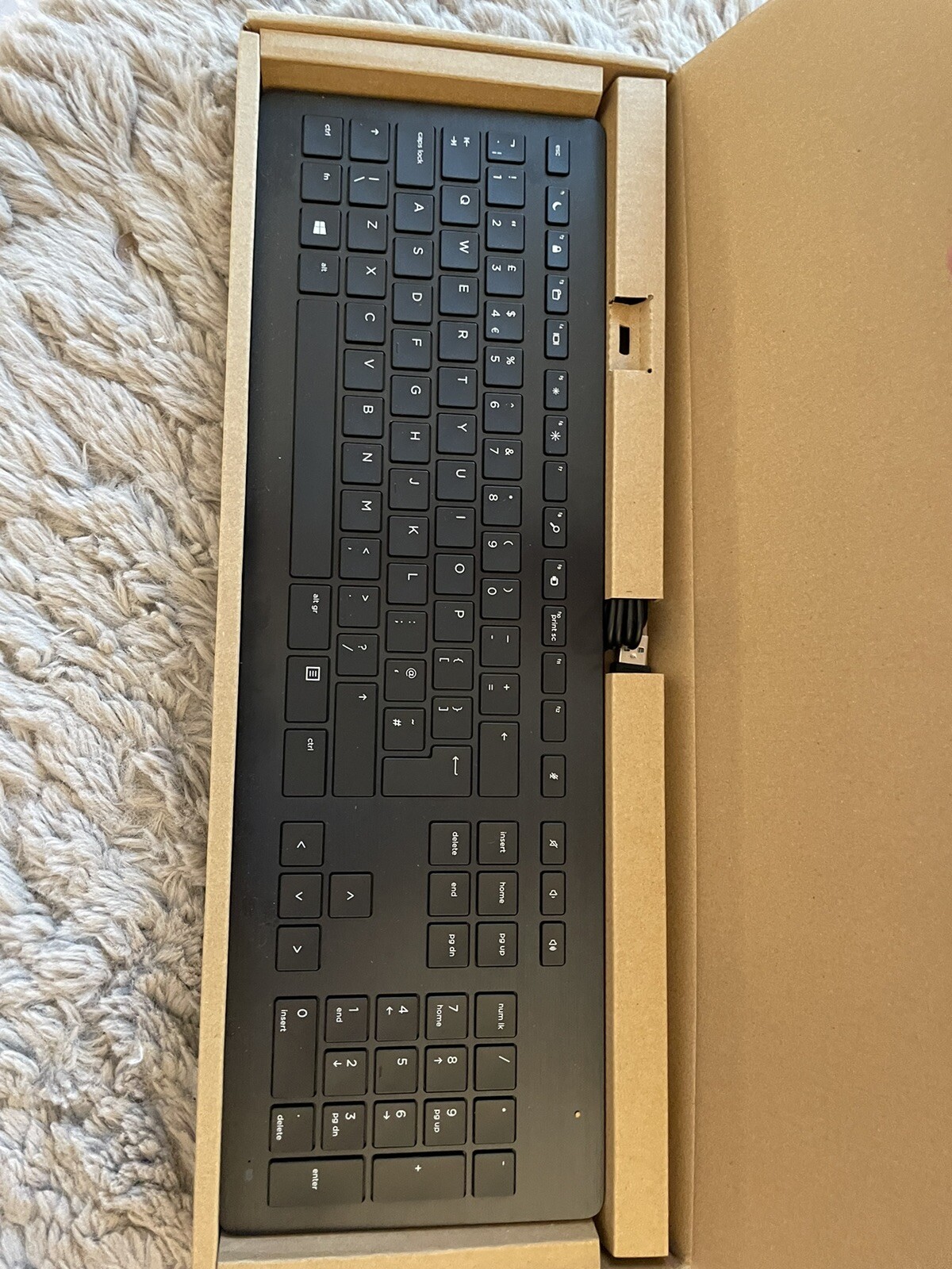 HP Z9N41AA#ABU QWERTY Wireless Premium Keyboard - Black for sale online ...