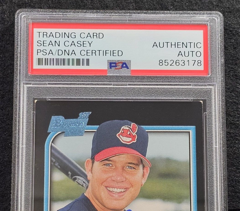 1997 SEAN CASEY Signed Bowman ROOKIE Card-CINCINNATI REDS-PSA | eBay