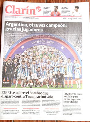 ARGENTINA CHAMPION - COPA AMERICA USA 2024 - DIARIO CLARIN NEWSPAPER ...