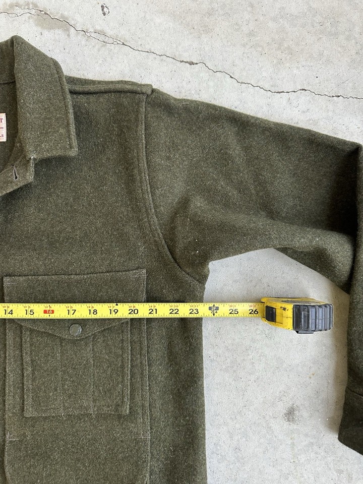 Vintage Filson Mackinaw Cruiser Sz 42 Style 110 Forest Green Wool ...