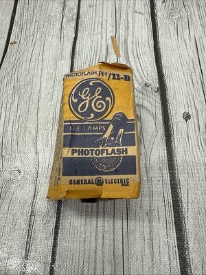 Vtg GE Photoflash Flashbulb Original Package General Electric 11-B | eBay