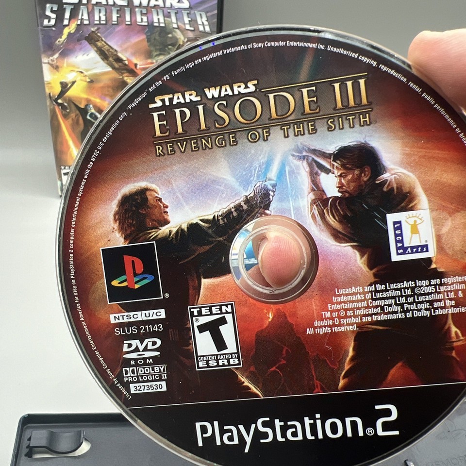 Star Wars Playstation 2 Lot Starfighter & Episode III Revenge of the ...