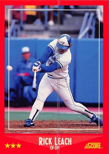 Rick Leach 1988 Score 257 Toronto Blue Jays Baseball Card | eBay
