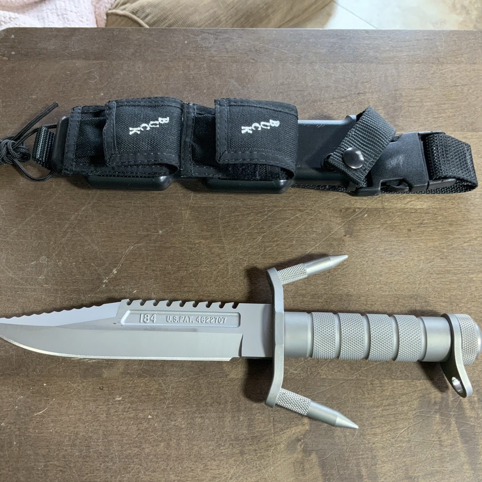 Buck knives 184 Buckmaster Survival Knife With Sheath | eBay