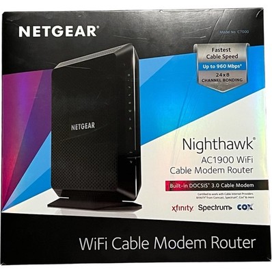 NETGEAR Nighthawk AC1900 WiFi Cable Modem Router C7000v2 - In Box ...