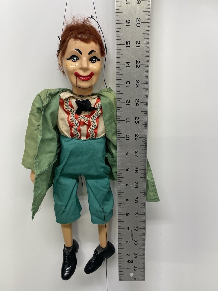 Vtg Marionette Puppet Figure Doll Moveable Mouth Plastic Head Feet ...