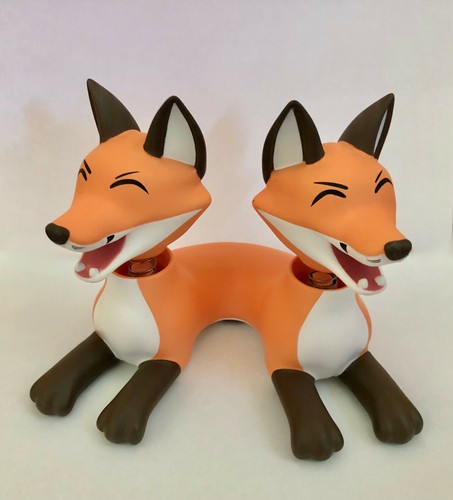 FoxFox Vinyl Designer Toy, Two Headed Fox, Catdog Bobblehead | eBay