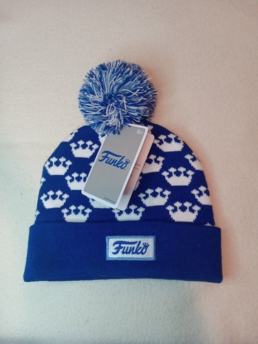 NEW Funko Crown Logo Beanie Hat Blue & White With Pom Pom 671803396333 ...