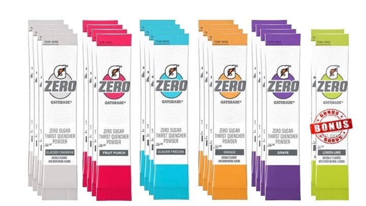 Gatorade G Zero Powder, Individual Packets, 5 Flavor Variety Pack - 4 ...