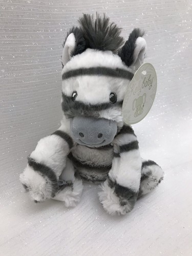 Kellytoy Kelly Baby Zebra Plush Soft Stuffed Safari 7.5" Rattle Lovey ...