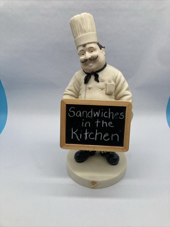 Signature Collections Chef Chalkboard Sign Figure 1998 Tracy Flickinger ...