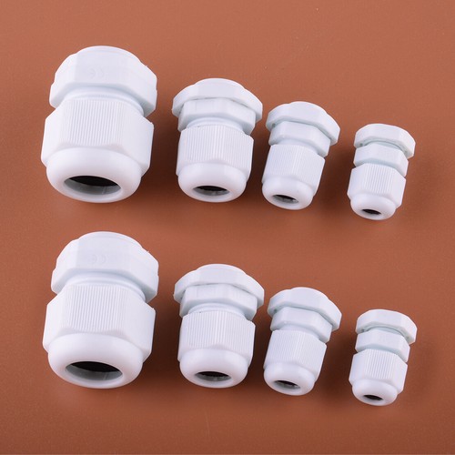 40pcs M12 M16 M20 M25 Strain Relief Cord Grip Cable Wire Gland Lock Nut ...