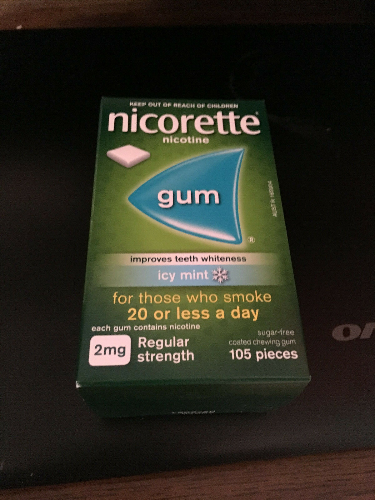 Nicorette 2mg Icy Mint Nicotine Gum 1 box 105 pieces Exp 2025 Quit ...