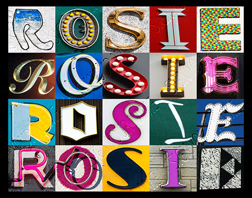 ROSIE Name Poster featuring photos of actual sign letters | eBay
