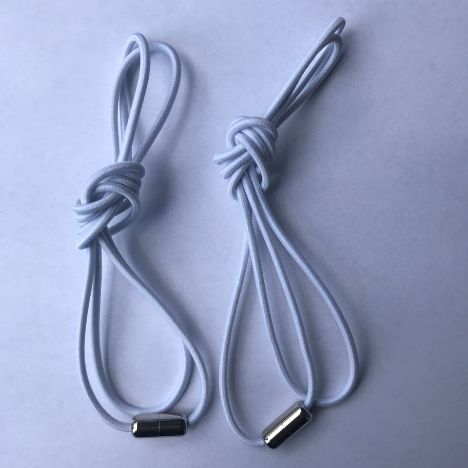 2 Pair Easy No Tie Tieless Elastic Lock Laces Shoe Laces Strings for ...