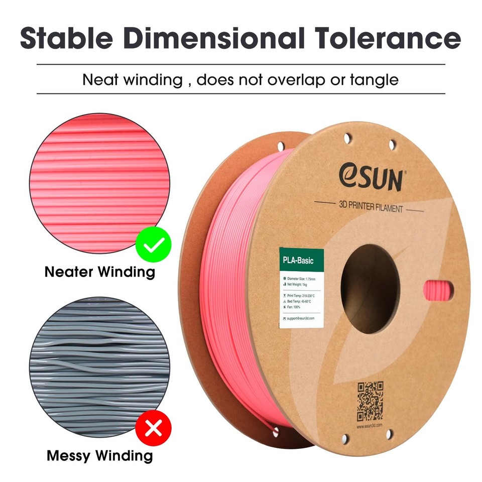 eSUN Filamento PLA 1,75 mm, filamento di Basic PLA per stampanti 3D ...