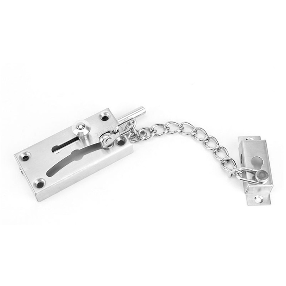 Stainless Steel Chain Door Guard Security Lock Latches Anti-theft Door ...