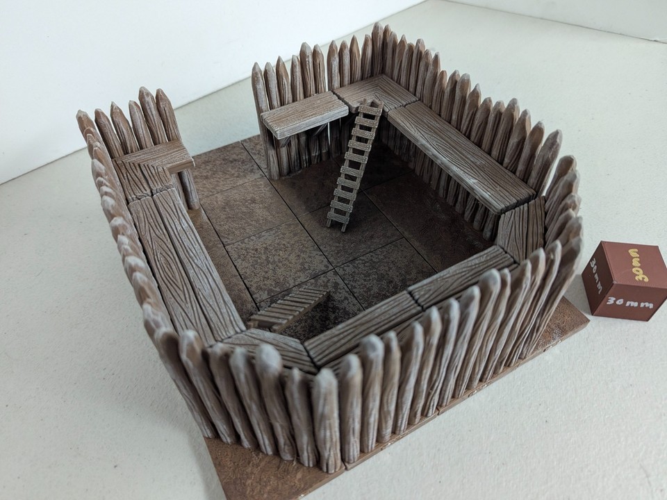 Palisade Fort [156] - Magnetic Painted Terrain Tiles | eBay