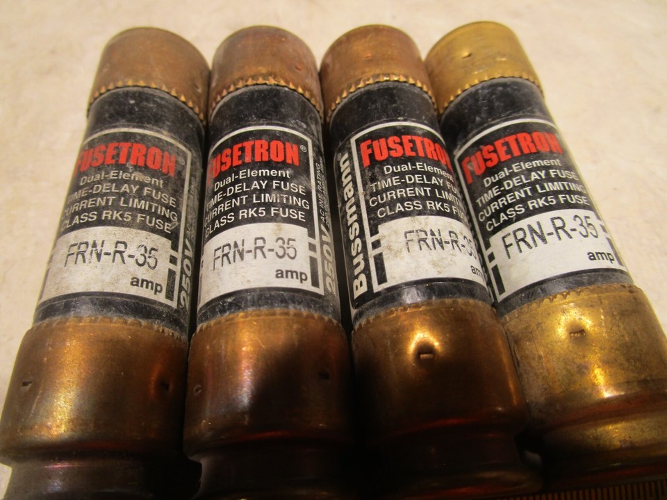 LOT OF 4 BUSSMANN FRN-R-35, 35A, 250V, CLASS RK5 FUSES, S0832 | eBay