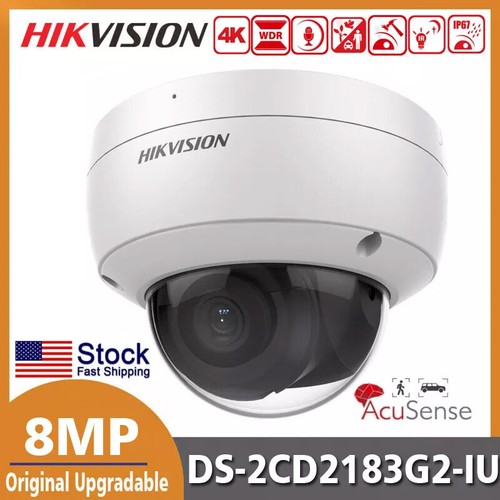 Hikvision DS-2CD2183G2-IU 8MP 4K AcuSense Built-in Mic H.265+ PoE Dome ...