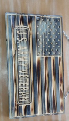 Veteran carved wood wall hanging sign. | eBay
