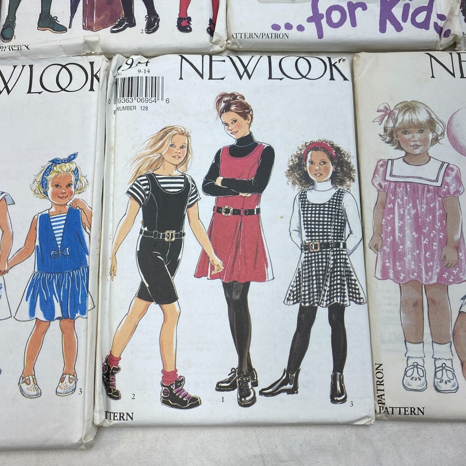 (Lot of 11) Vintage New Look For Kids Sewing Patterns Boys Girls ...