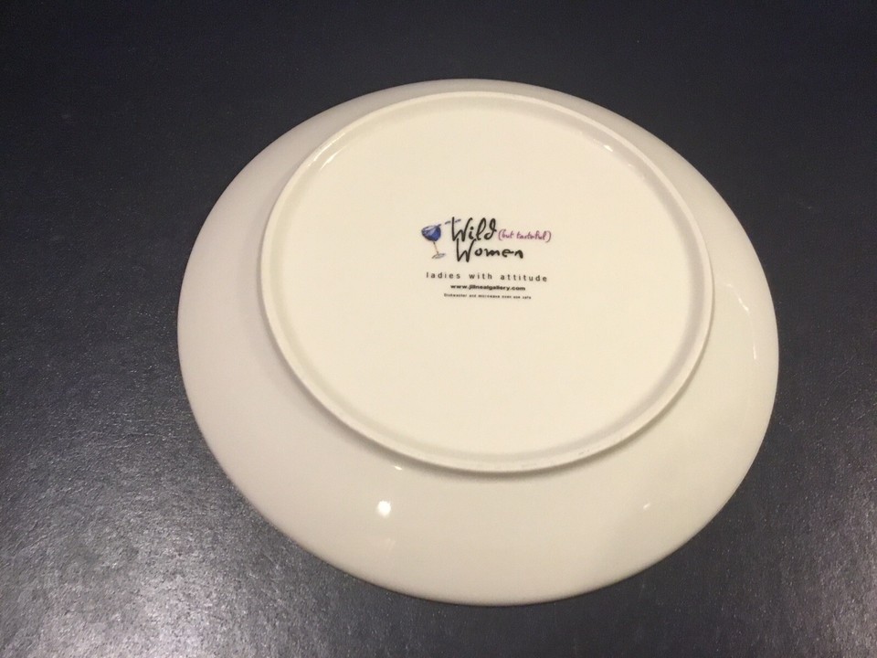 Jill Neal Wild Women French Martini 7.5" Porcelain Plate | eBay