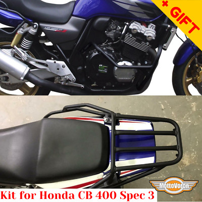For Honda CB 400 SF Crash bars Rear rack Kit Super Four VTEC 3 Rear ...