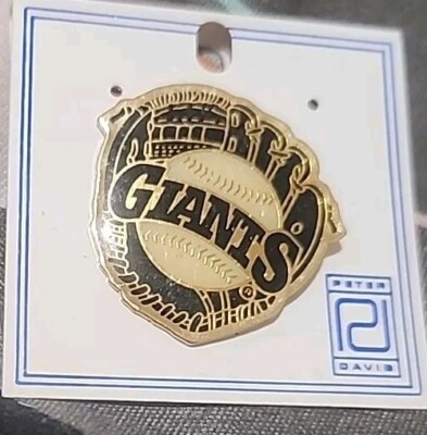 Vintage NOS San Francisco SF Giants Black Gold Glove Hat Lapel pin ...