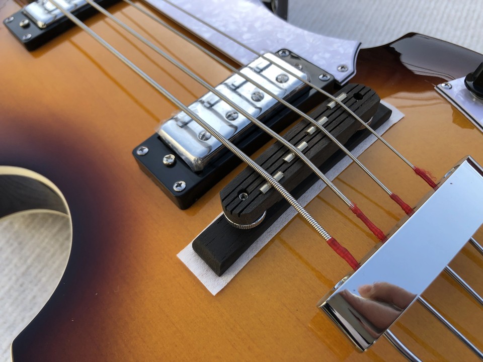 Hofner 4 Strings Electric Bass Guitar Flame Maple Back Glossy Finished ...