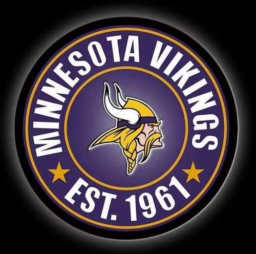 Minnesota Vikings Man Cave 3D LED 16"x16" Neon Sign Light Lamp Bar Wall ...
