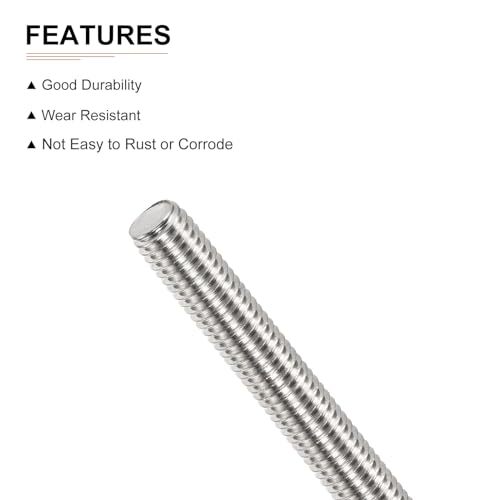 M8x1.25x150mmDxPxL Fully Threaded Rod - 4Pack - Good for Machinery ...