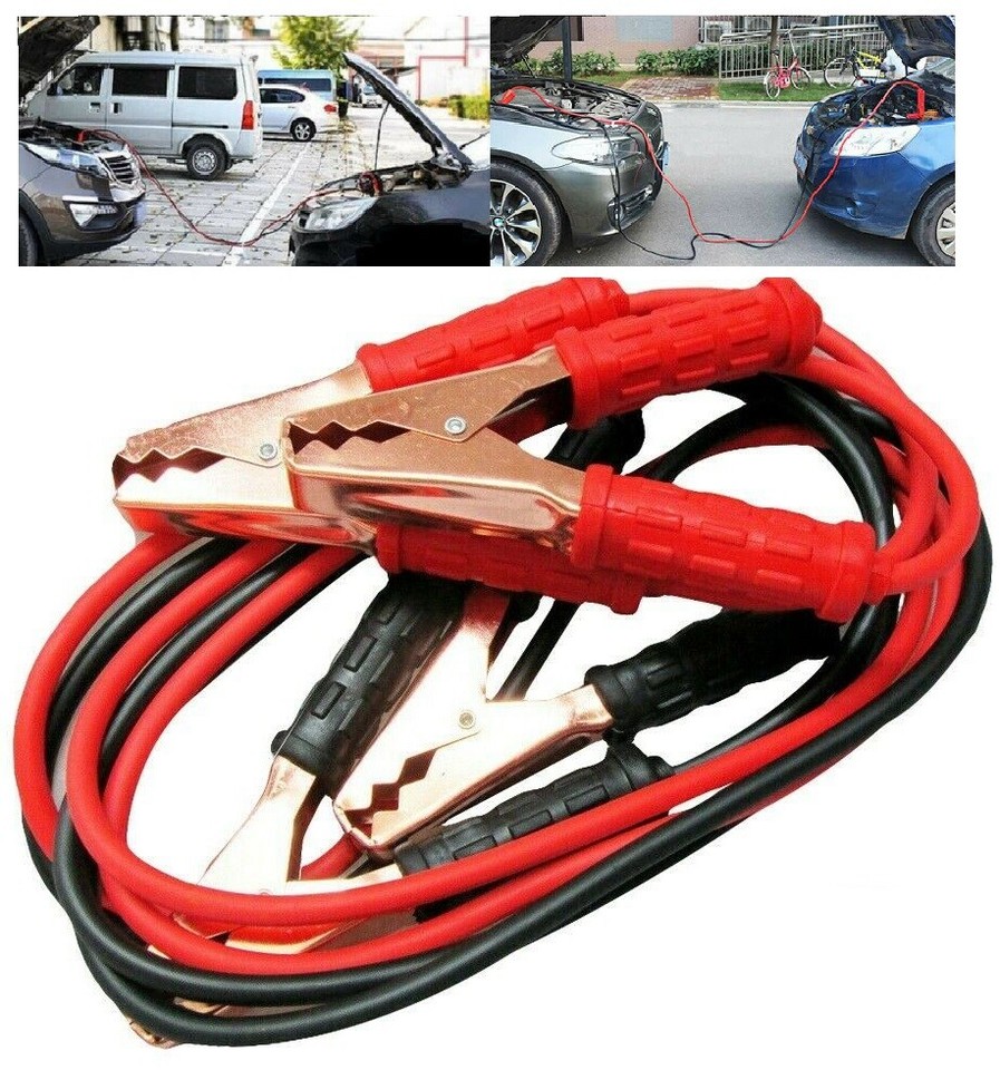2.5m Car Battery Jump Leads Heavy Duty 200amp Van Booster Cables ...