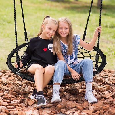 40" Spider Web Tree Net Large Swing Outdoor Hanging Play Toy PE Rope EZ ...