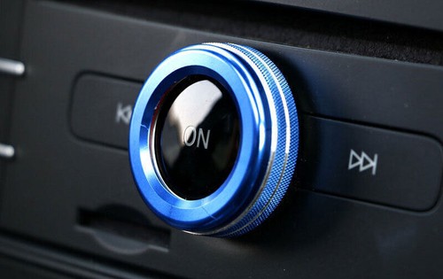 For Benz GLE GLS 2016-2019 Blue Alloy Central Console Volume Switch ...