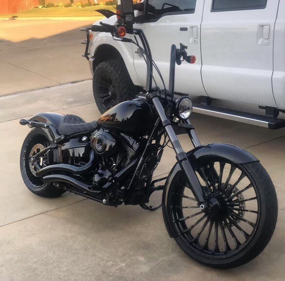 Harley CVO Turbine FXSB 2013 -24 Breakout Softail BLACK Wheel REAR ...