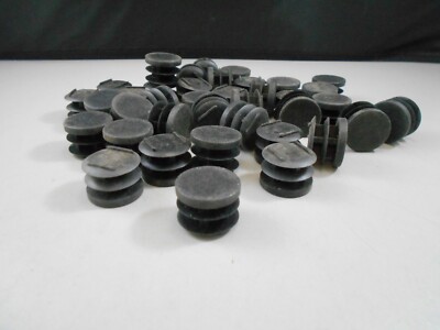 Plastic Black Ribbed Finishing Plugs 3/4" For Tubes Pipes Cap Ends Lot ...