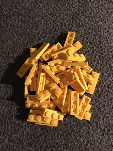 Lego 68 Pieces 1x3 Sun Yellow Flat Plates Building Parts Bricks Length ...