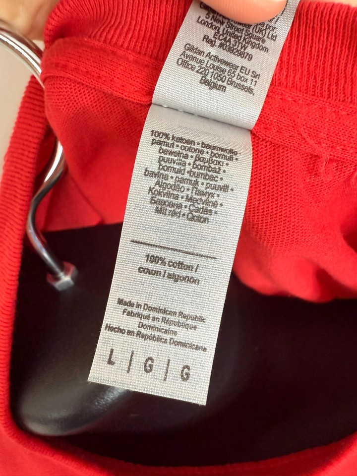 Gildan Men's Canada Crew Neck Cotton Knit Basic T-Shirt Red Size Large ...