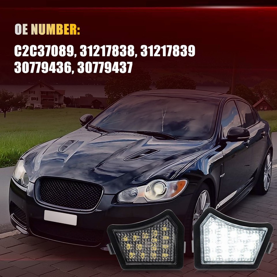 LED Under Side Mirror Lights Puddle Lamp For Jaguar XJ X350 XE X760 Volvo C30 ER | eBay