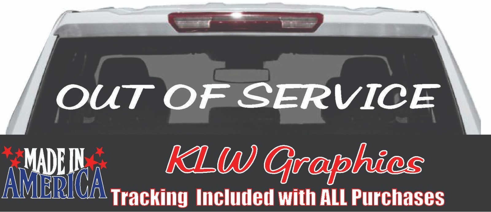 Out of Service Rear Window Decal Truck Vinyl Back Glass Sticker | eBay