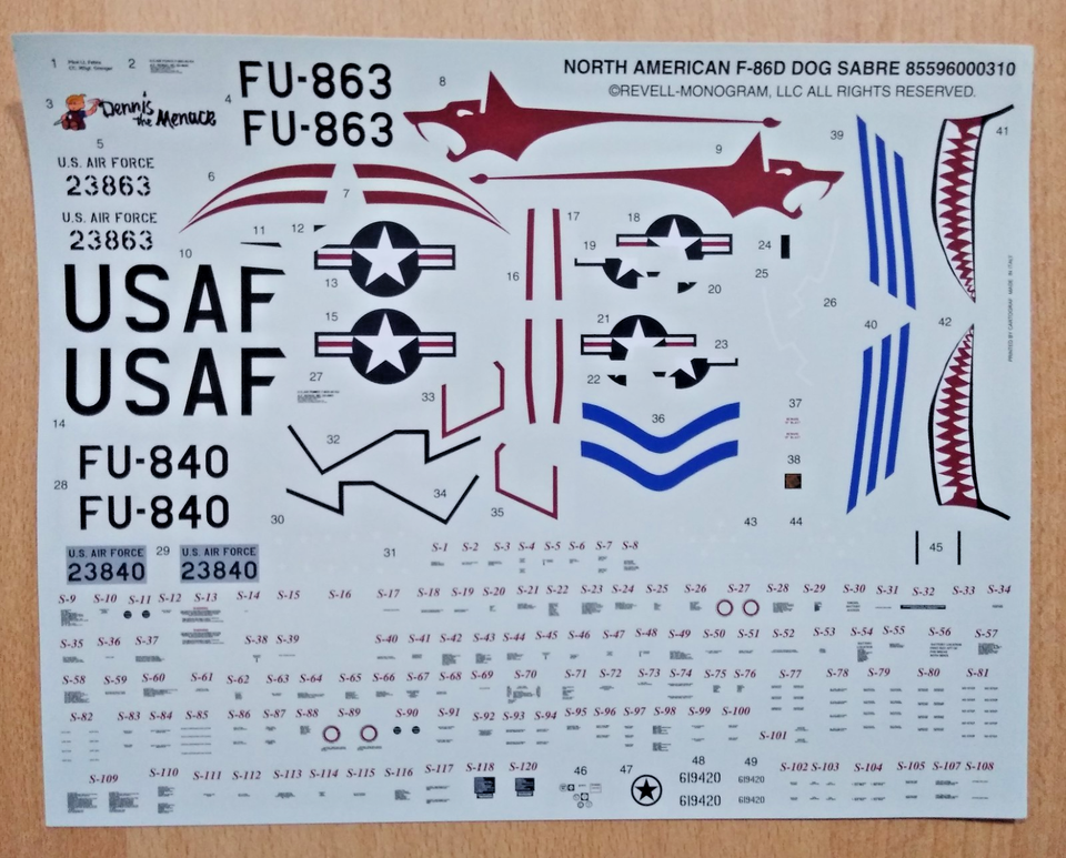 18-5960 PRO-MODELER 1:48 Scale NORTH AMERICAN F-86D SABRE DOG Plastic ...