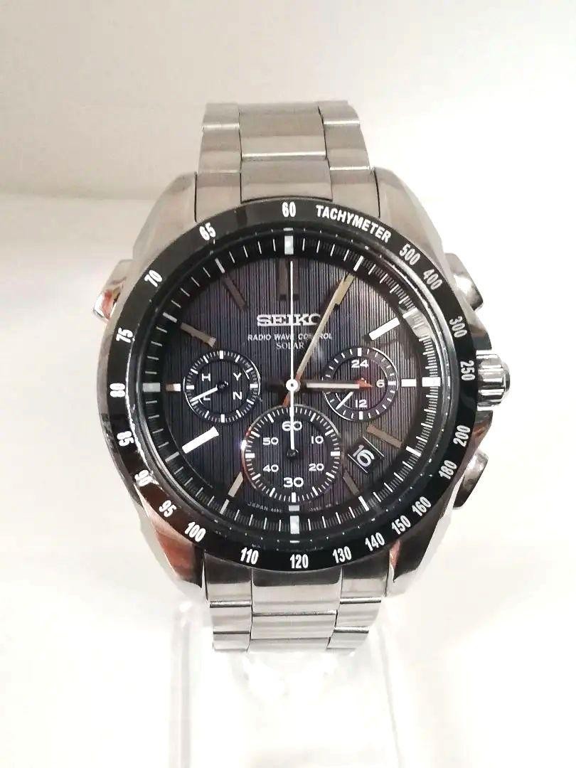 Seiko Brightz Chronograph Radio Solar Wrist Watch 8B8… - Gem
